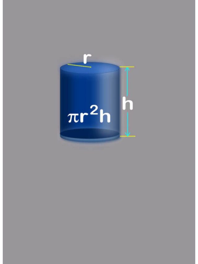 How to Find Area of a Cylinder with Volume V=πr2h Formula?